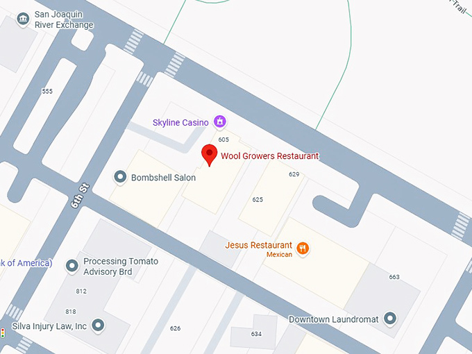16. wool growers restaurant map