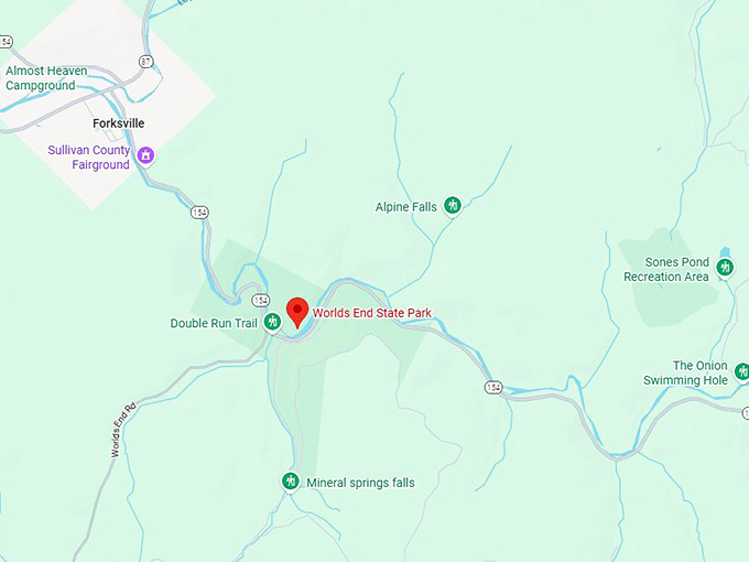 16. worlds end state park map