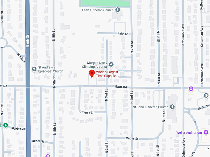 16. world's largest time capsule map