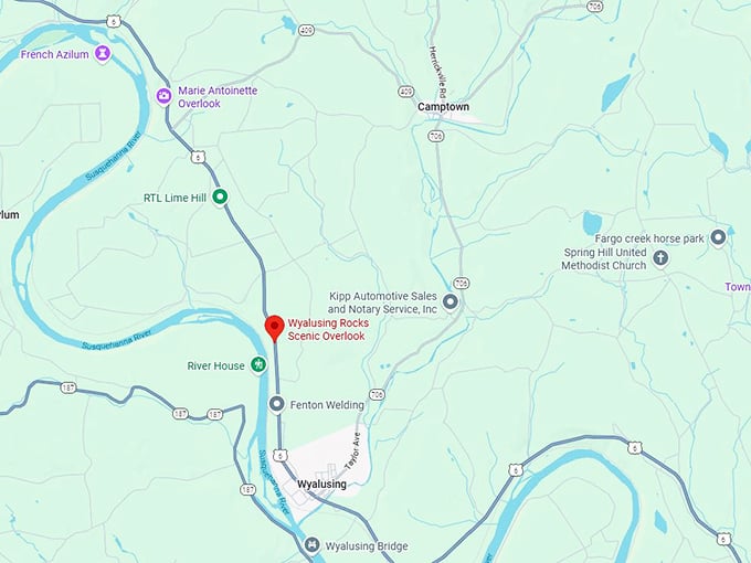 16. wyalusing rocks scenic overlook map
