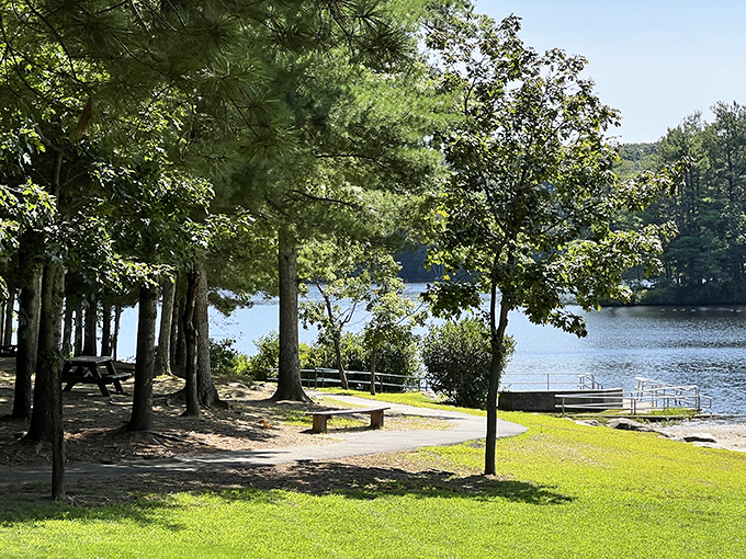 Lakeside serenity at its finest. Ashland's picnic spots offer front-row seats to nature's most peaceful show.