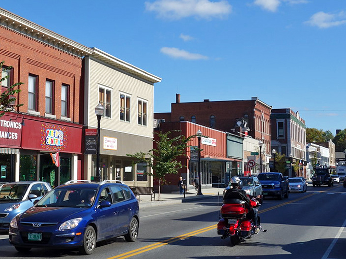 Barre's Main Street: Where historic brick buildings and local shops create a downtown that's both budget-friendly and bursting with small-town charm.