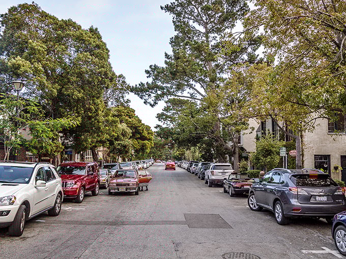 Carmel's storybook streets where every corner whispers fairy tales and parking spots are pure gold.