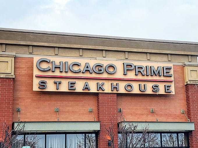 That bold Chicago Prime sign isn't just decoration &ndash; it's a promise of perfectly aged steaks waiting inside.