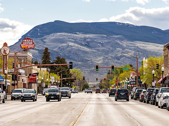Cody's main street welcomes you with that perfect Wild West vibe and mountain views that'll make your heart skip a beat.