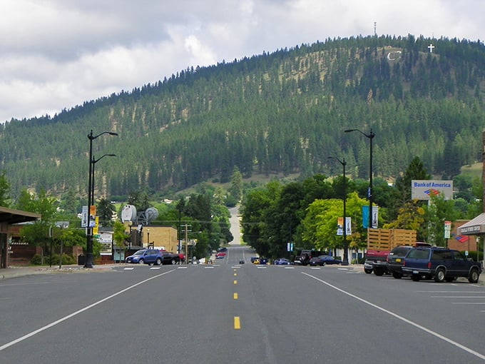 Downtown Colville welcomes you with mountain-framed streets where your wallet can finally breathe a sigh of relief.