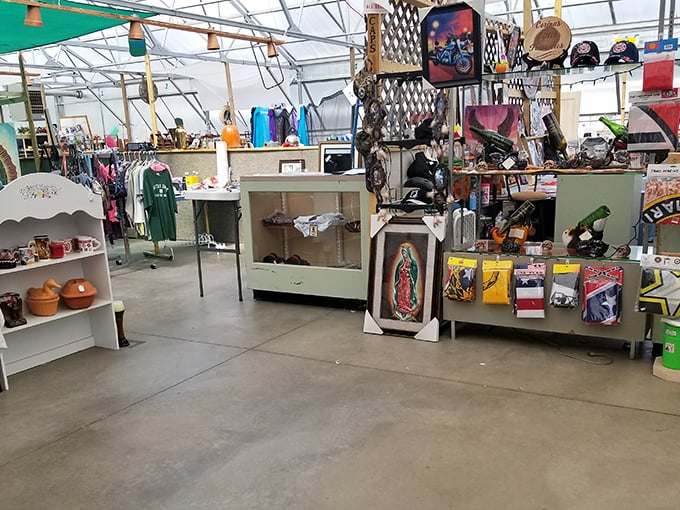 Indoor browsing is easy at this market, featuring all kinds of goods and friendly vendor displays. Happy shopping!