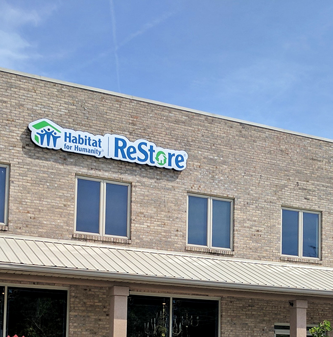 The Habitat ReStore's brick facade might look unassuming, but inside it's like Aladdin's cave for furniture enthusiasts.