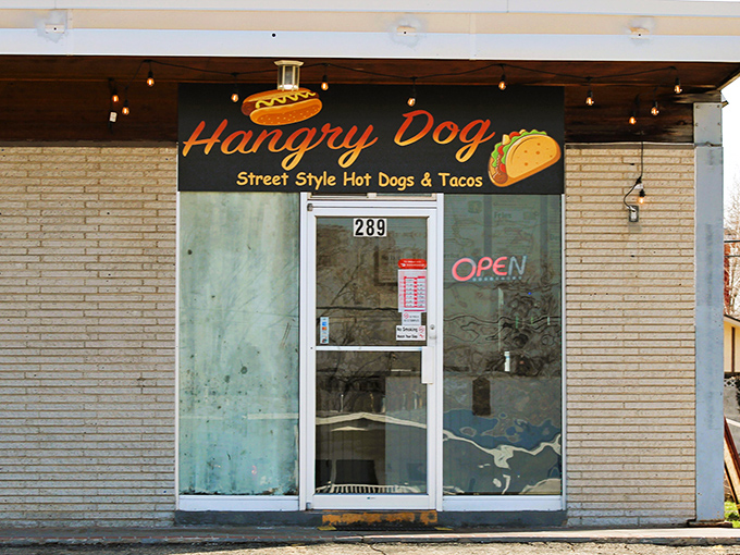 Simple storefront, extraordinary flavors! Hangry Dog's modest exterior is like that quiet person at the party who turns out to be the most interesting.