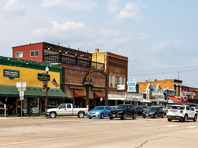 Hot Springs' downtown stretches out like a Western movie set, complete with red sandstone buildings and small-town charm. 