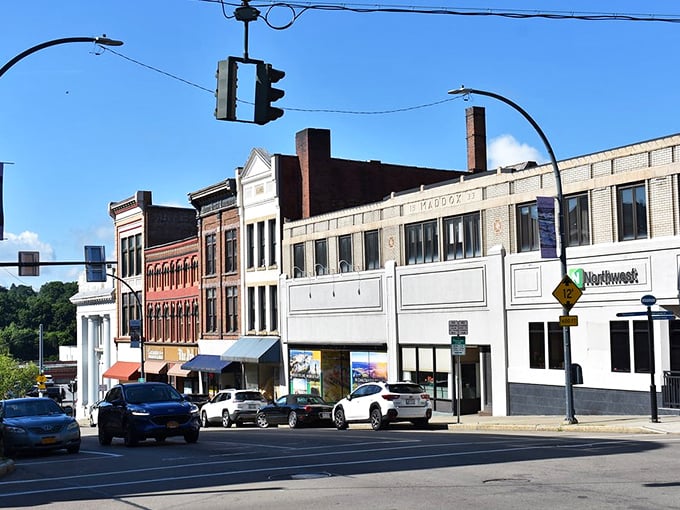 Historic charm meets small-town budget! Jamestown's Main Street offers beautiful brick buildings where your retirement dollars stretch further than your imagination.