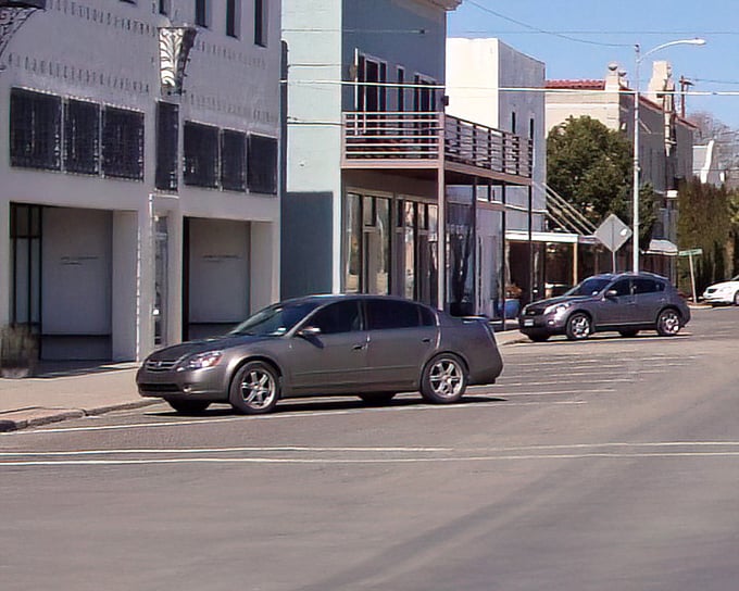 Marfa's main street whispers stories of art and mystery in every weathered storefront. 