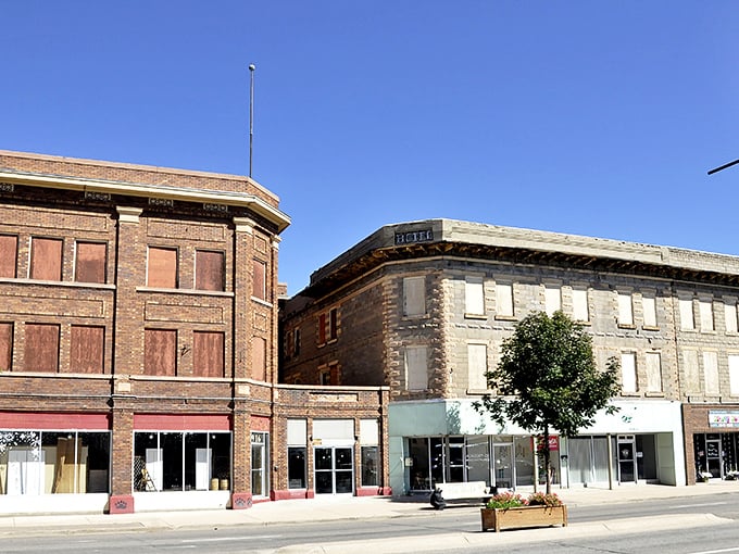 Historic brick buildings stand sentinel in Montpelier's downtown, where time seems to move at its own gentle pace.