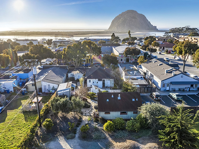 Morro Bay's iconic rock stands sentinel over a charming coastal village where time seems to slow down beautifully.