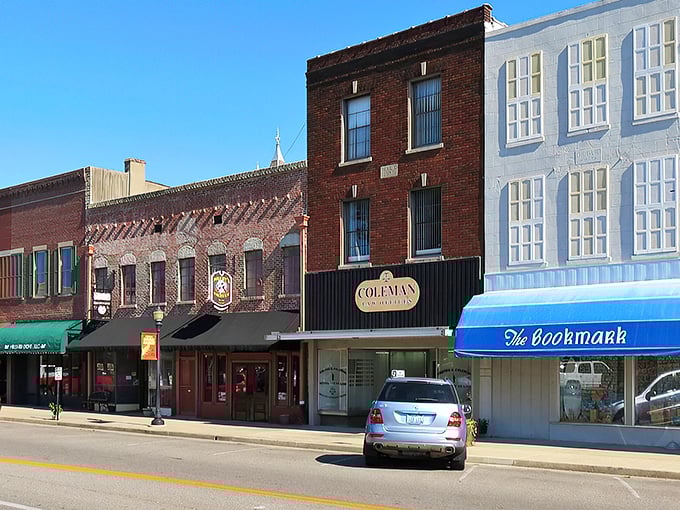 Downtown Murray - where brick storefronts like The Bookmark tell stories of small-town charm without rushing you through the pages.