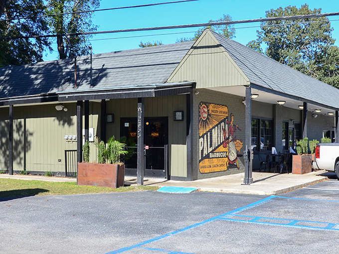 Palmira Barbecue's unassuming exterior hides a world of flavor within. Like finding a treasure map where X marks the spot for incredible barbecue.