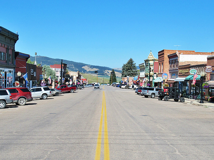 Philipsburg's Main Street stretches before you like a Western movie set with a fresh coat of paint and modern-day charm.