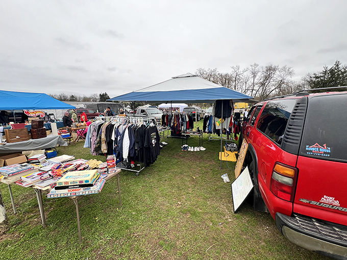 Reits Flea Market spreads across green fields like a treasure hunter's outdoor paradise waiting to be explored.