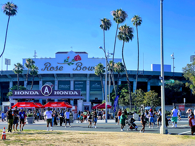 The iconic Rose Bowl transforms into a treasure hunter's paradise where football dreams meet vintage finds.