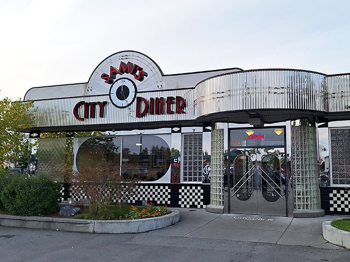 That gleaming chrome exterior isn't just for show&mdash;it's a time machine disguised as a diner! Classic 1950s style with Alaska-sized portions inside.