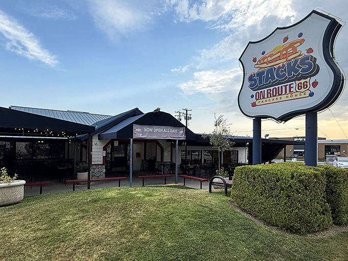 That classic roadside sign promises the kind of breakfast that built America's highways.