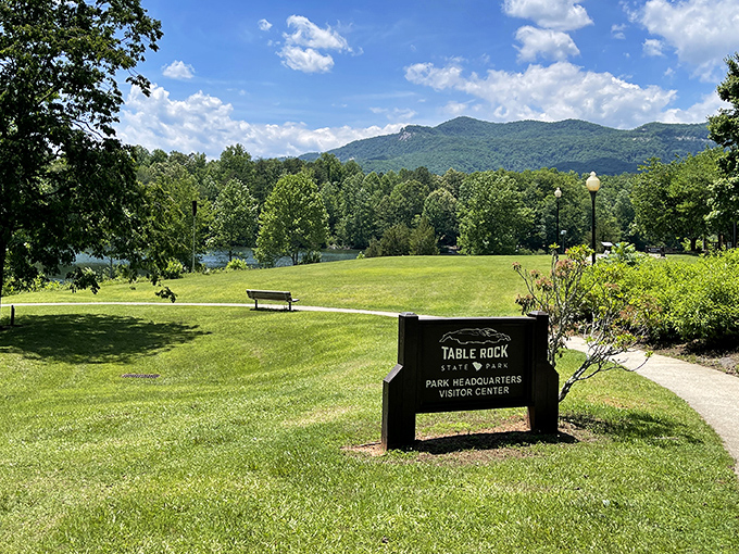 That perfect lawn and mountain backdrop make you want to cancel all your weekend plans immediately.