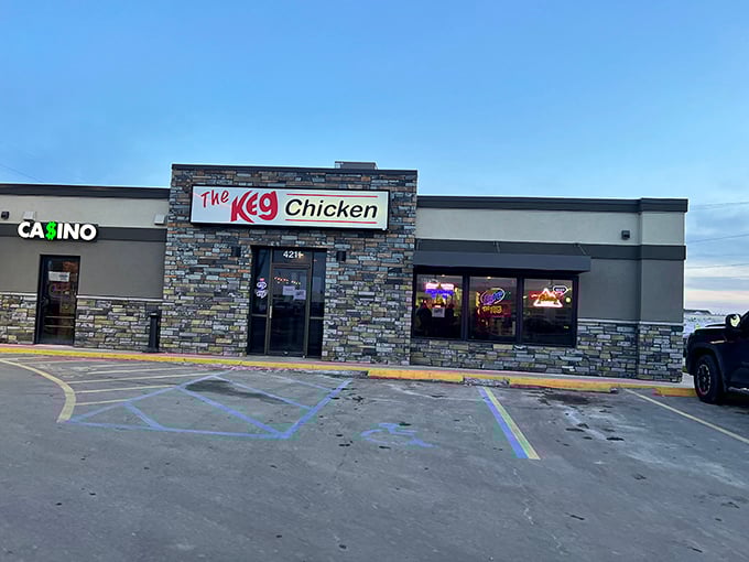 The Keg Chicken's stone facade isn't just sturdy&mdash;it's a promise that what's inside will rock your taste buds. Simple, unpretentious, and absolutely essential.