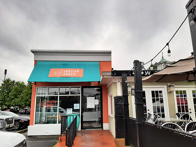 The turquoise awning of Westport's Lobster Shack beckons like a seafood siren call. Simple outside, seafood paradise inside!