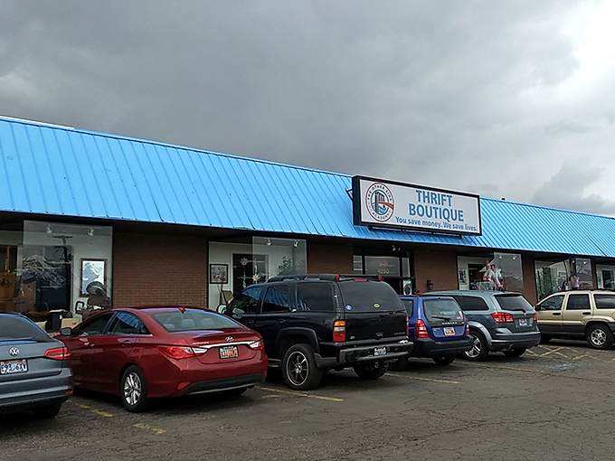 The Other Side Thrift Boutique (Salt Lake City): That bright blue roof isn't just eye-catching&mdash;it's a beacon for bargain hunters seeking treasures without breaking the bank.