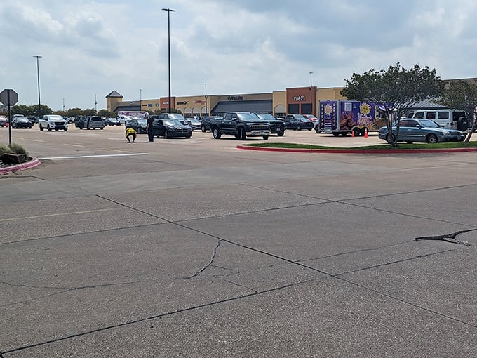 The Shops at Terrell's spacious parking lot &ndash; where the real workout happens after you've loaded up with bargains!