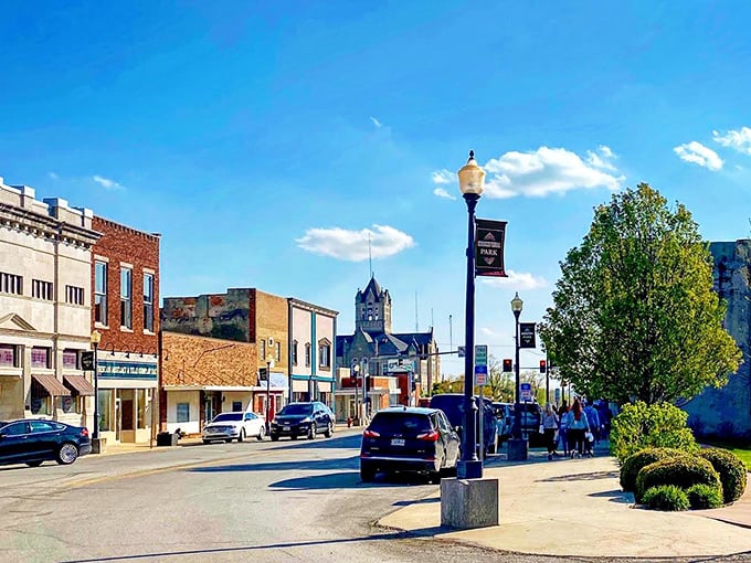 Downtown Trenton welcomes you with classic Midwest charm. Those historic brick buildings have stories to tell if you're willing to listen.