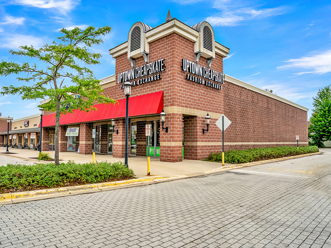 That brick facade says "serious business" - where trendy meets thrifty in Green Bay's shopping scene.