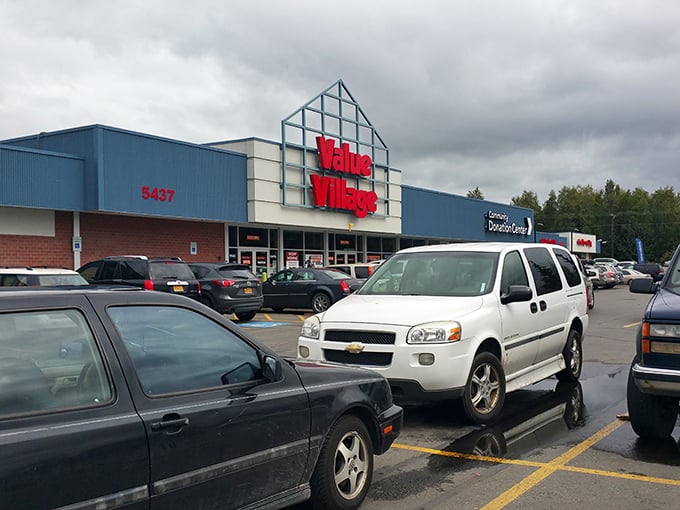 Value Village's iconic storefront beckons bargain hunters like a lighthouse for the thrifty shopper.