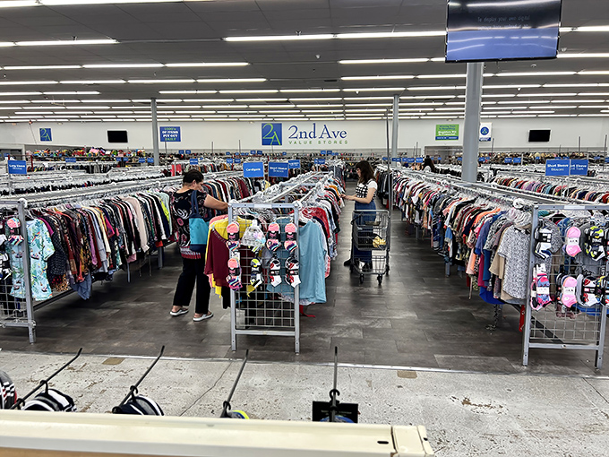 Rack after glorious rack! Inside 2nd Ave, shoppers navigate a sea of fashion possibilities that would make Marie Kondo both thrilled and terrified.