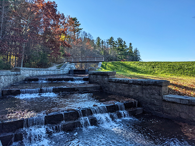 Water steps that Mother Nature designed herself. This cascading stream at Ashland creates nature's perfect soundtrack.