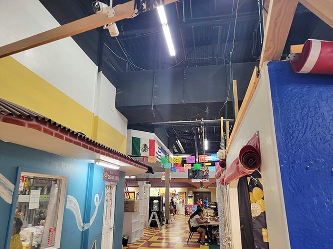 Colorful banners and endless booths create a shopping wonderland where bargains hide around every corner.