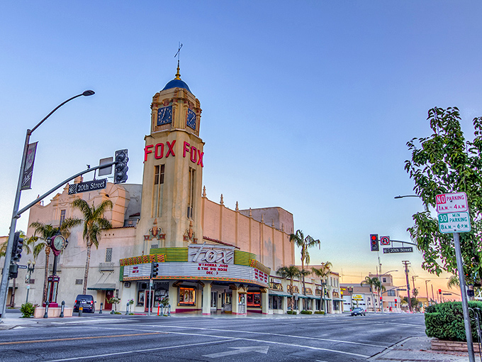 The Fox Theater's iconic tower rises above Bakersfield like a sentinel of entertainment, its vintage marquee promising memories in the making.