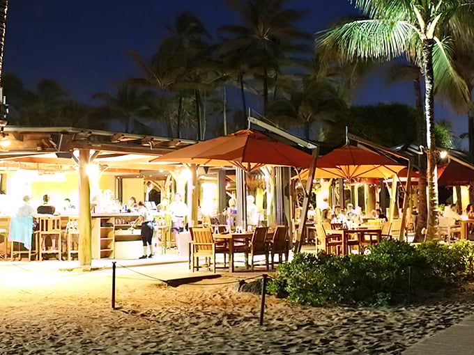 When night falls, Roy's beach house transforms into a tiki-torch wonderland where island flavors meet starlight&mdash;dinner and a show, Hawaiian-style!