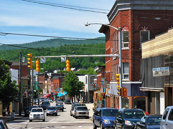 Main Street in Berlin offers a glimpse of small-town charm with mountain views that make retirement feel like vacation.