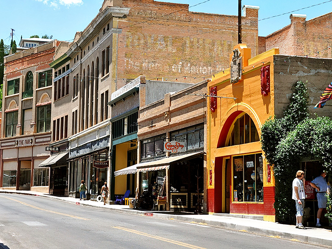 Historic storefronts in downtown Bisbee whisper tales of mining booms and artistic renaissances. A living museum where people actually live!