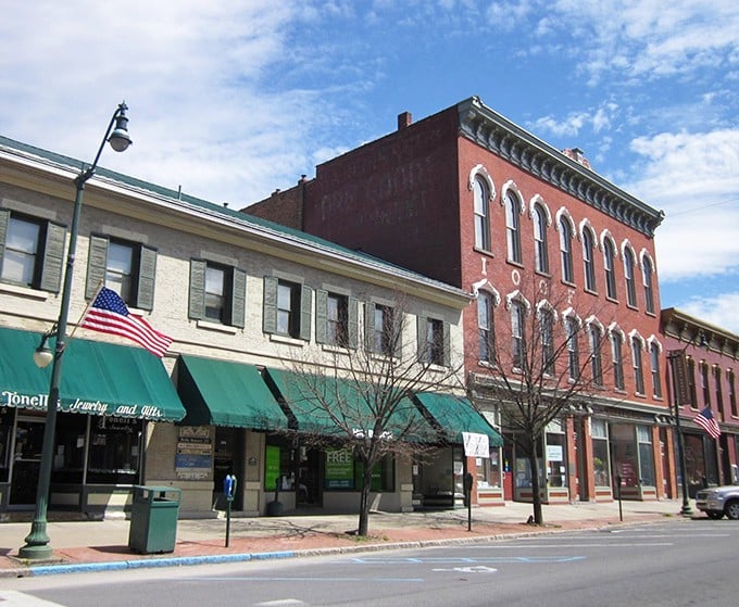 American flags flutter proudly along Brookville's downtown, where locally-owned shops invite you to wander and discover.