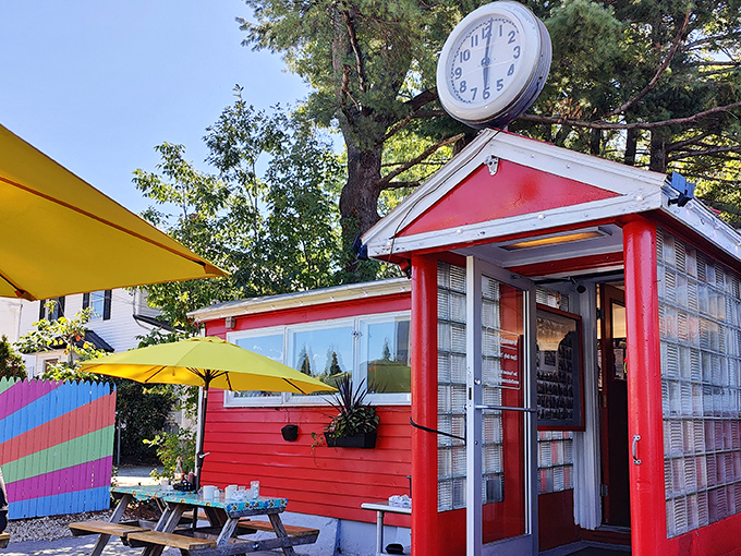 That clock on the roof isn't just telling time&mdash;it's counting down the minutes until your next perfect stack of blueberry pancakes.