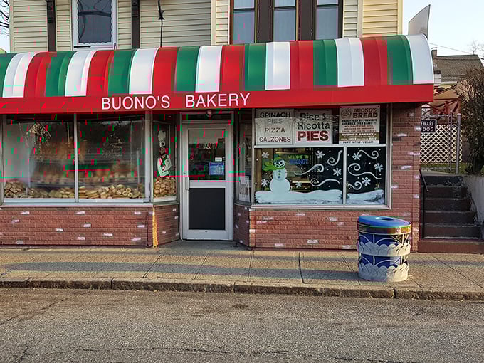 Window shopping at Buono's is like peeking into heaven - if heaven were filled with pizza strips and cannoli.