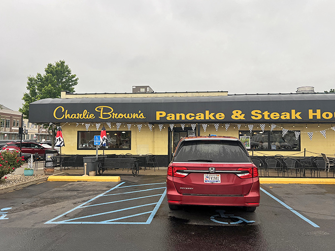 Those flags aren't just decoration - it's a promise of the real deal waiting inside.