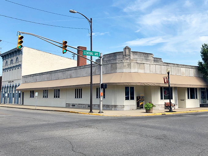 Downtown Connersville&rsquo;s quiet corner buildings and understated facades echo a time when life moved slower and every block felt like part of the neighborhood.