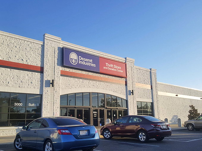 Sunshine highlights this thrift wonderland's clean exterior. Who knew secondhand shopping could look so inviting?