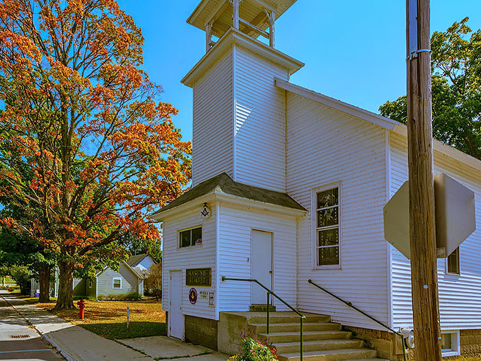 This white church in Empire stands like a postcard from simpler times. Affordable living with a spiritual center.
