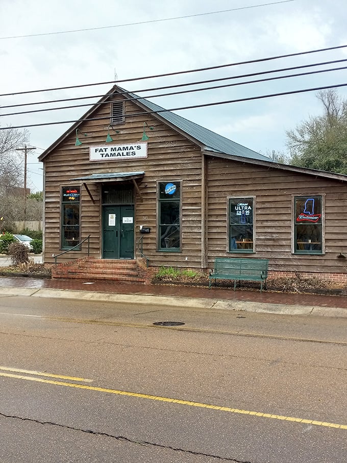 Winter, spring, summer, or fall &ndash; Fat Mama's weathered exterior welcomes tamale lovers through those green doors year-round. Delta comfort food at its finest.
