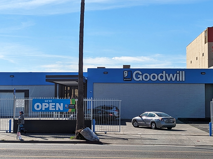 Step inside this Goodwill wonderland where yesterday's castoffs become today's perfect finds waiting patiently. 