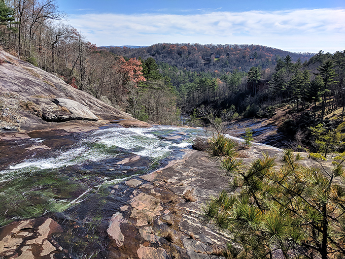 These ancient rock formations create natural water slides that would make any kid jealous.